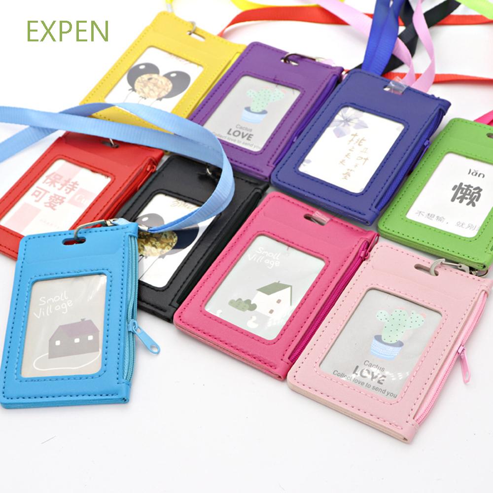 Expen กระเป๋าใส่บัตรหนัง Pu แบบพกพาพร้อมสายคล้องคอ - expen.th - ThaiPick