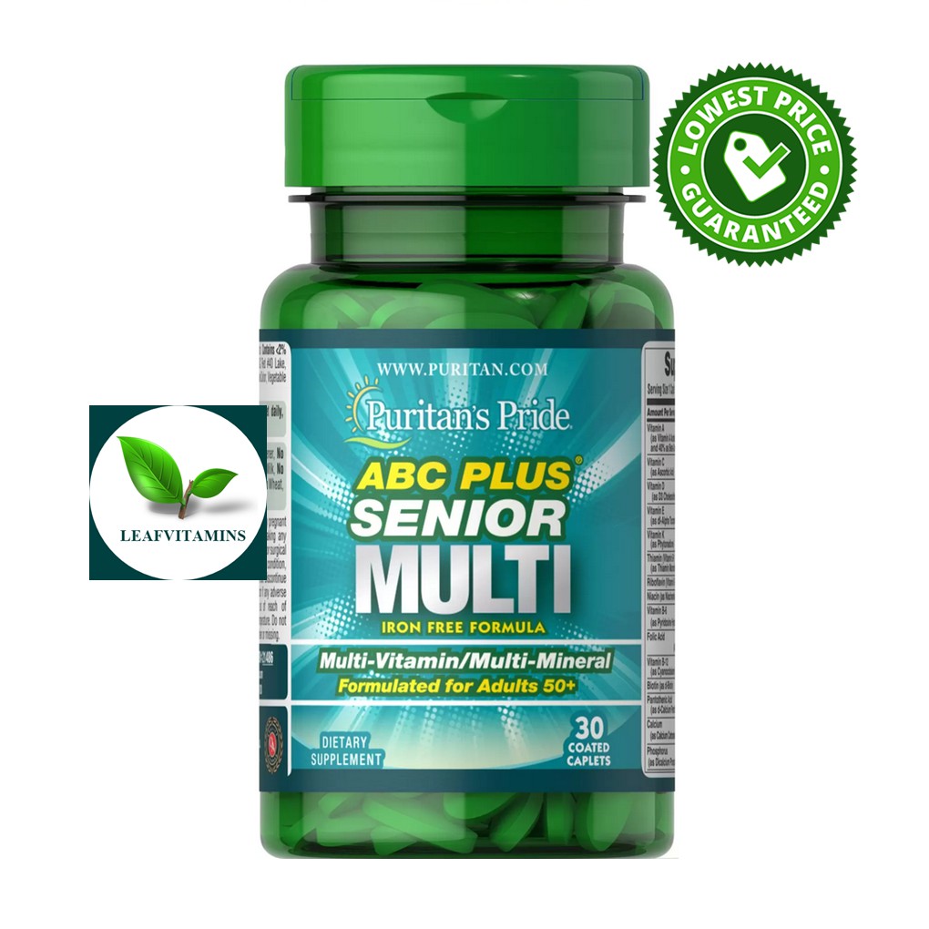 วิตามินรวม ABC Plus Senior Multivitamin Multi-Mineral Formula/120 ...