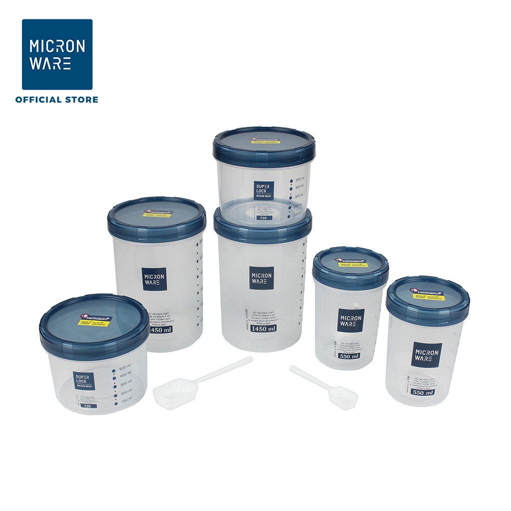 Micronware ชุดขวดโหลถนอมอาหาร แพ็ค 6 ชิ้น รุ่น 9635-S12 กระปุก โหลใส่อาหาร กล่องถนอมอาหาร โหล ...