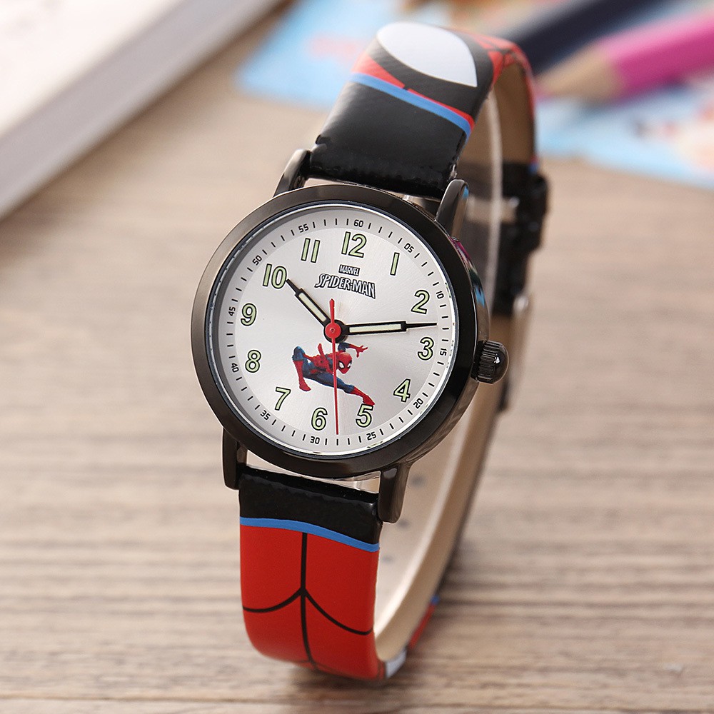 Disney Kids Watch Marvel Animated Character Watch Spider-Man Quartz ...