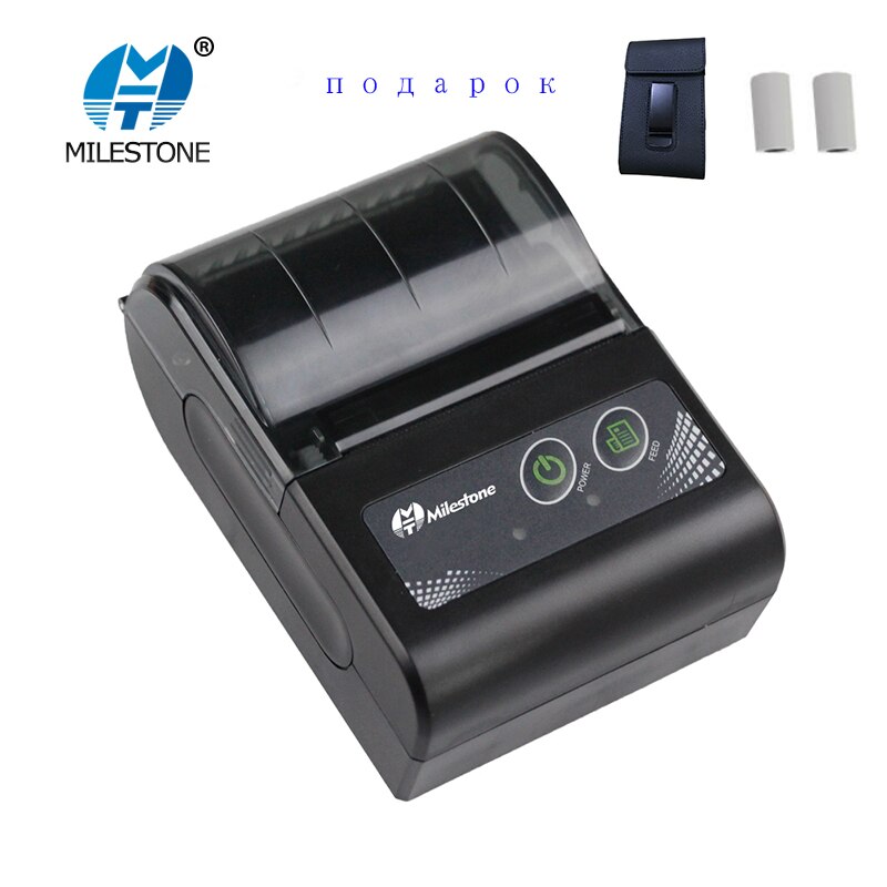 Milestone Portable Thermal Printers receipt bill 58mm Mini Bluetooth ...