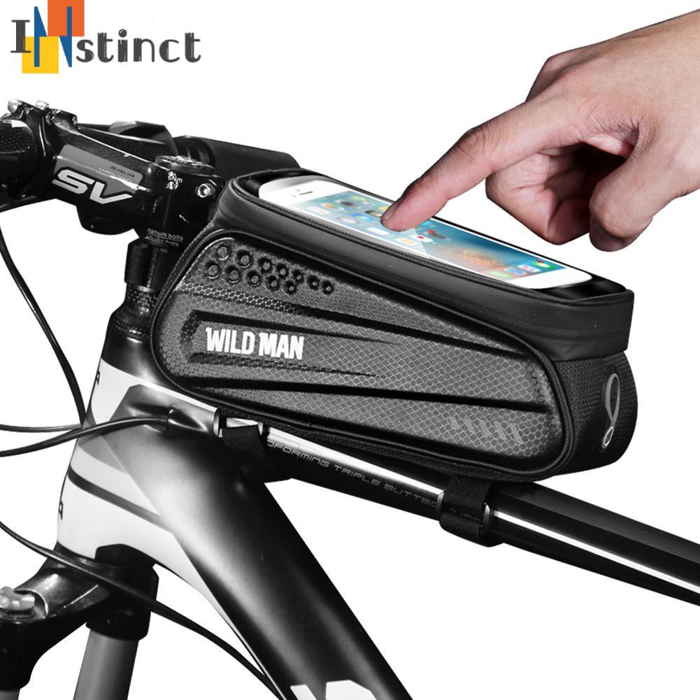 ROCKYOU mountain bike upper tube bag touch screen mobile phone bag car ...