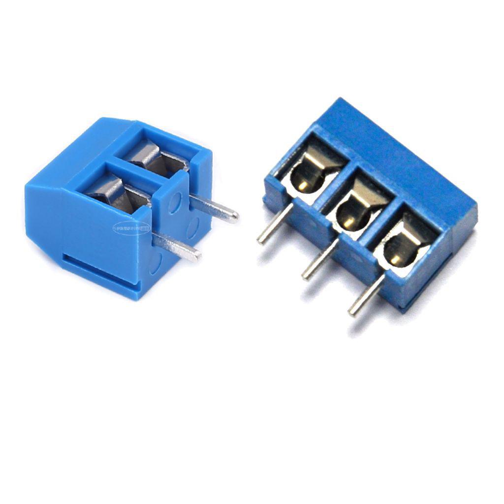 เทอร์มินอล 2P 3P 5mm Terminal สีฟ้า PCB Connector คอนเน็คเตอร์ ขั้วต่อ ...