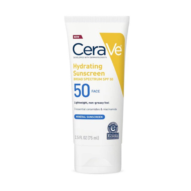 ครีมกันแดด Cerave Hydrating Sunscreen Face Lotion SPF 50 75 ml ...