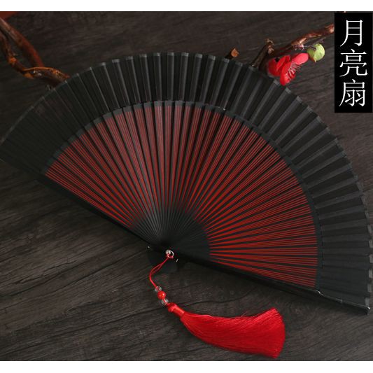 [时光的小店]Moon fan retro style 6.3 inch female fan male fan summer dai ...