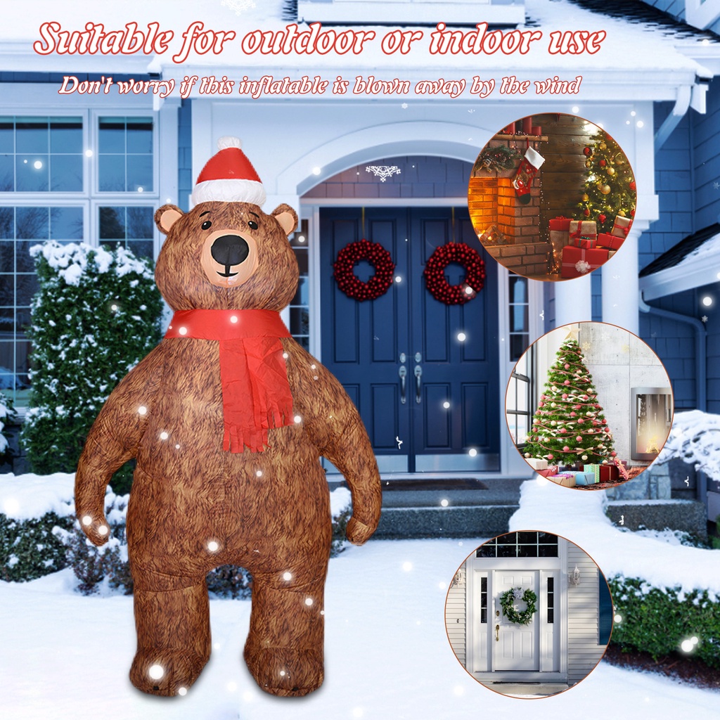 B2.1m Inflatable Bear Malls Storefront Welcome Sign Xmas Ornaments Kids ...