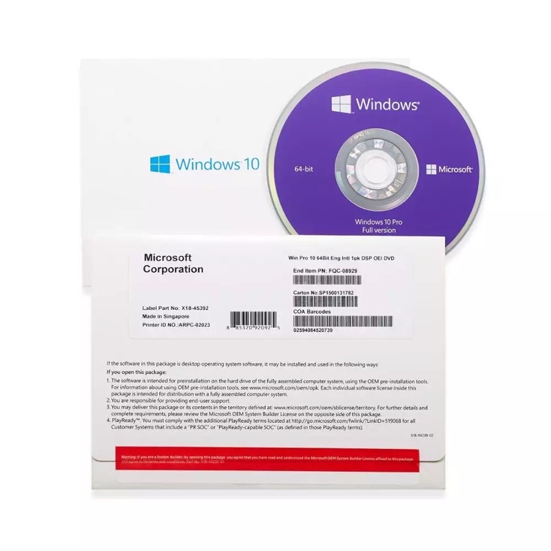 Windows 10 Pro OEM DVD Full - kamnunv - ThaiPick