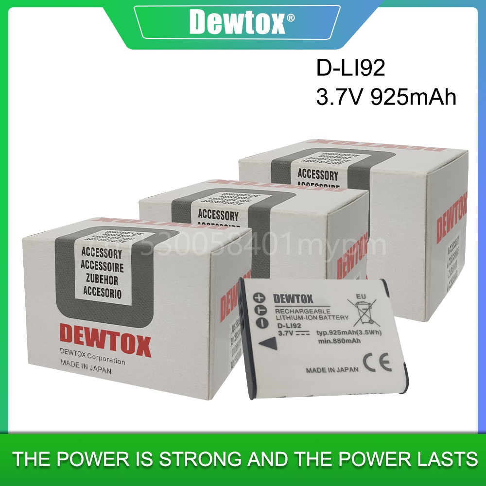 925mAh 3.7V D-Li92 DLi92 Li-ion Camera Battery for Brand Camera XZ-1 SP ...