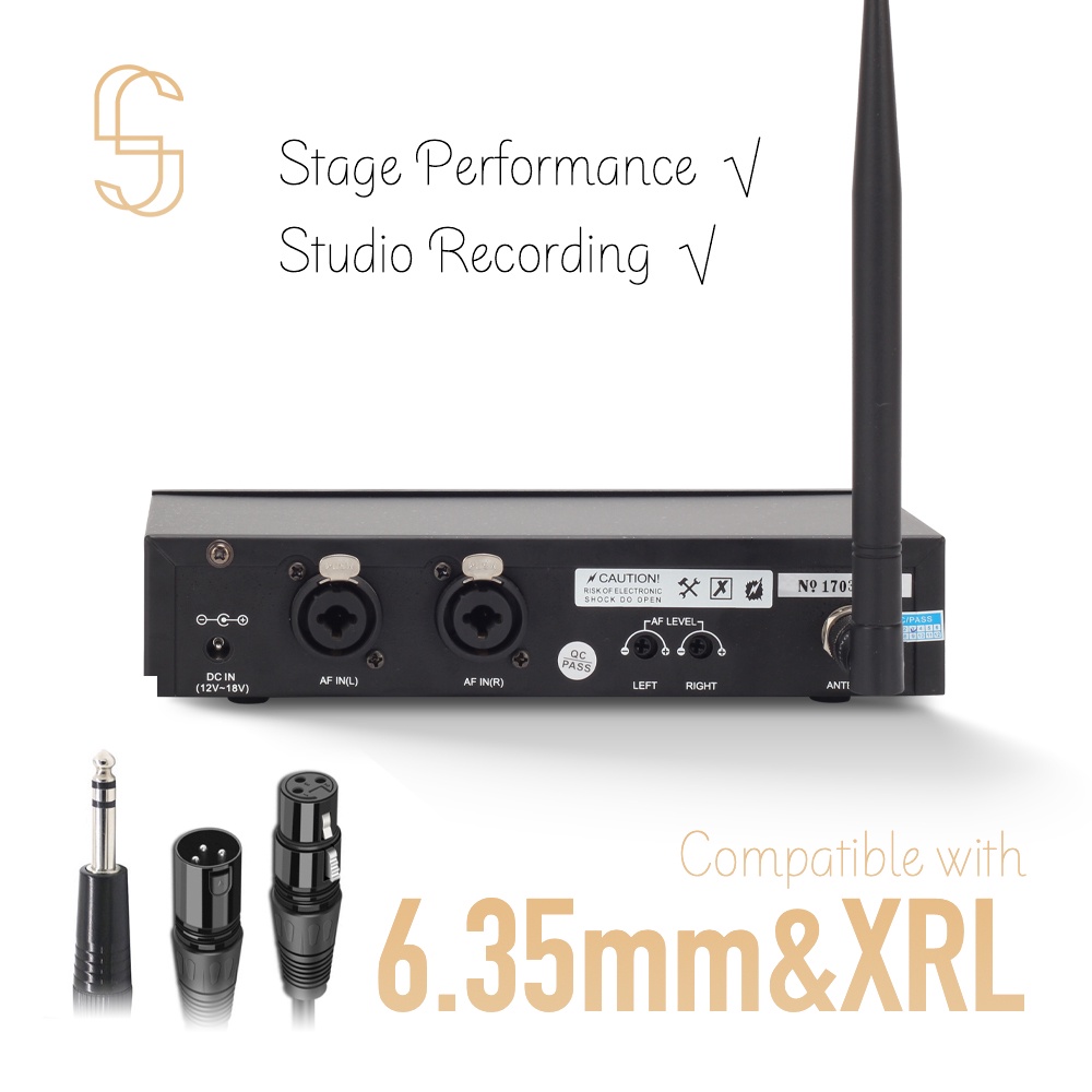 BHISINGWELL UHF Wireless Audio Monitoring System Metal Body Glass ...