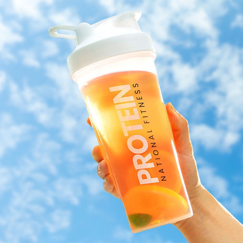 ☾Shaking Cup Fitness Water Cup Protein Powder Cup Outdoor Kettle Large ...