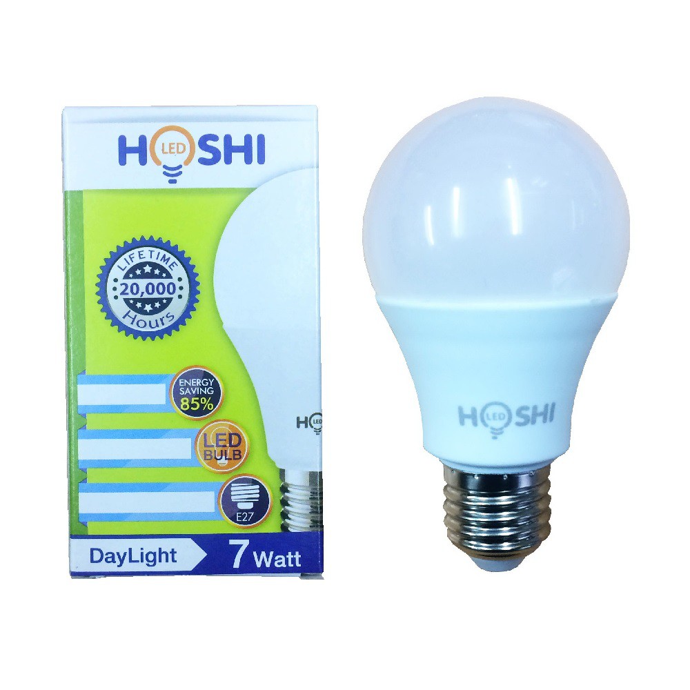 หลอดไฟ LED HOSHI A60 7W (DL) ขาว | Shopee Thailand