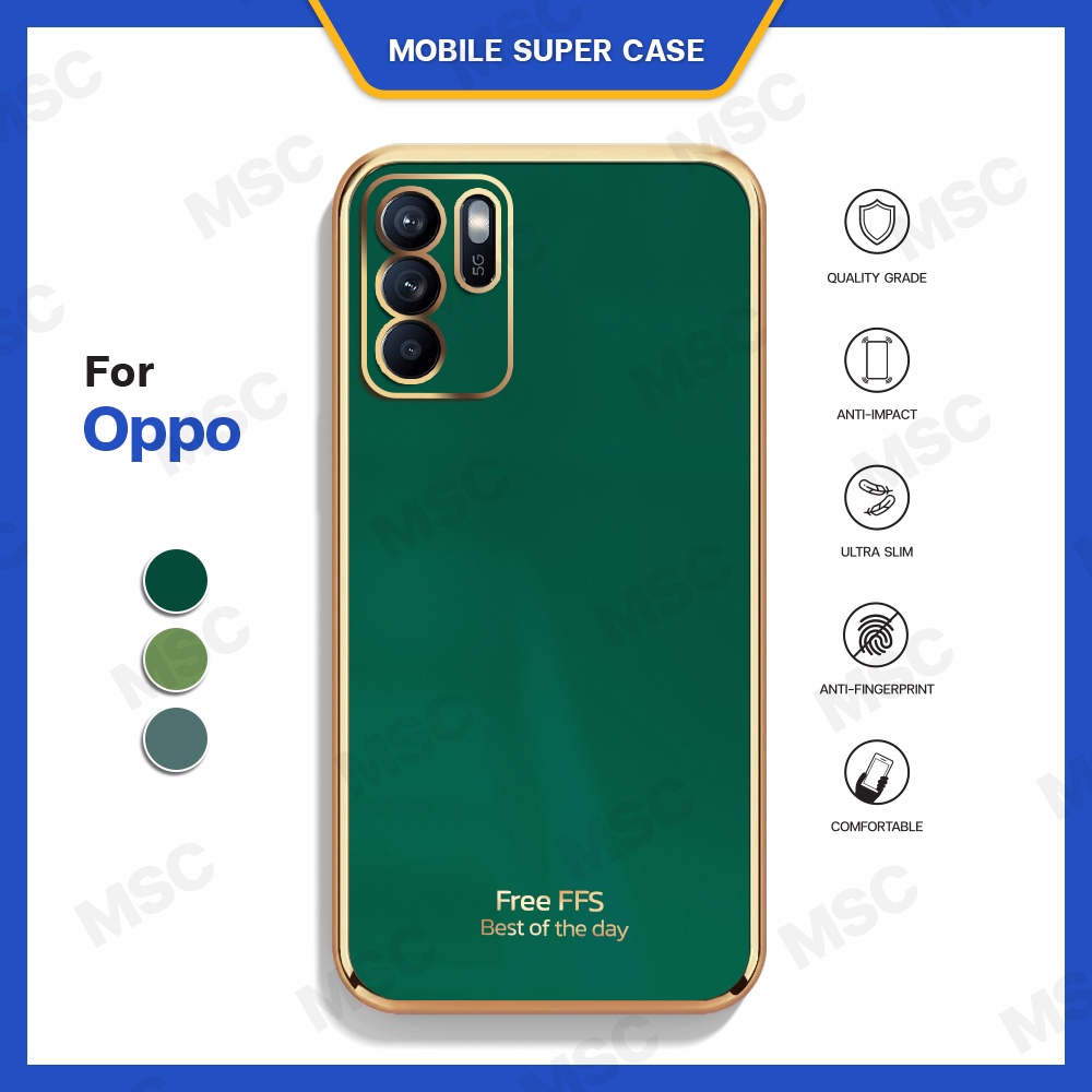 เคสออปโป้ ออปโป ขอบทอง เคสใส เคสโทรศัพท์ เคสหรูหรา เคสมือถือ Oppo พร้อม