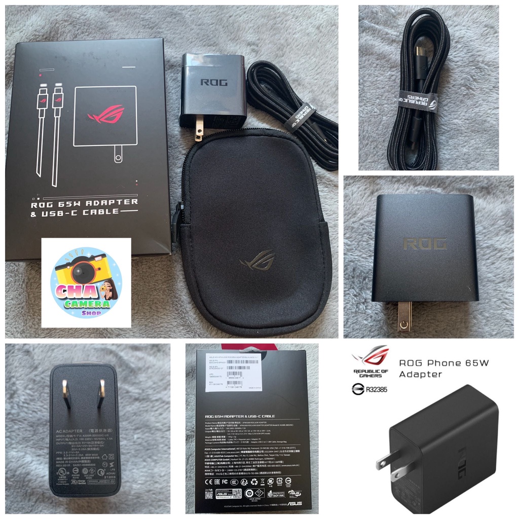 ที่ชาร์จแท้ 30W,65W Adapter and USB-C Cable for Asus ROG Phone 2 & 3 ...