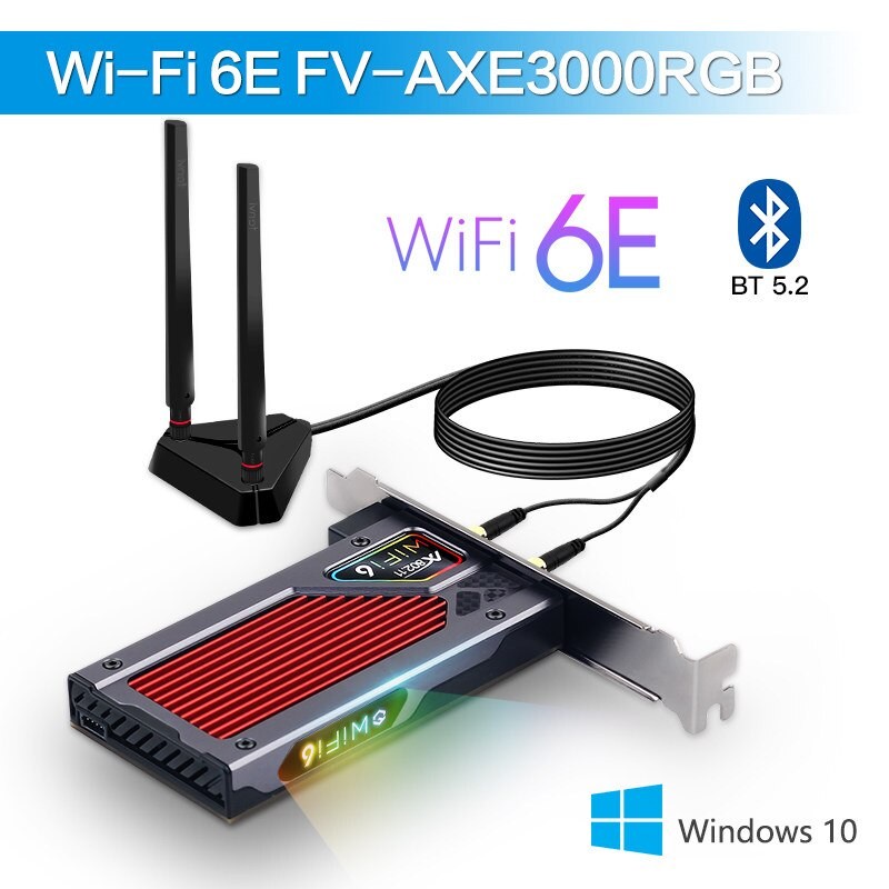 Intel AX210 Wifi 6E PCI Express เดสก์ท็อป Dual Band AX ไร้สาย 6.2 PCIe ...