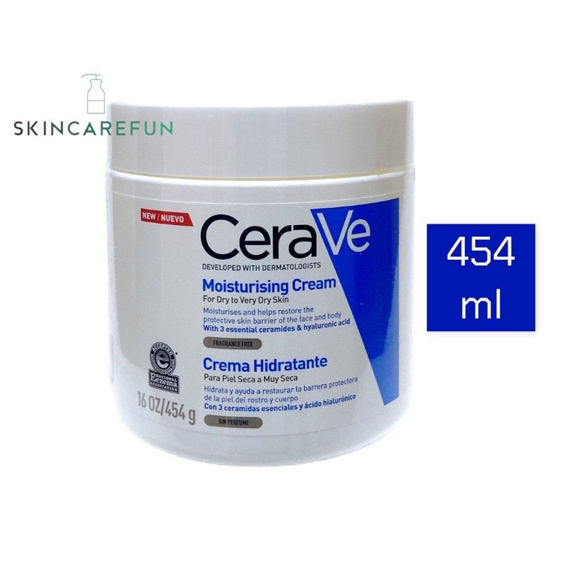 (แท้พร้อมส่ง) CERAVE Moisturising Cream 454g. เซราวี มอยซ์เจอร์ไรซิ่ง ครีม 454 กรัม เซราวีครีม ...