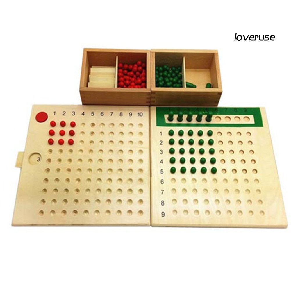 JYWJ♫Montessori Multiplication Division Mathematics Wooden Board Kids ...