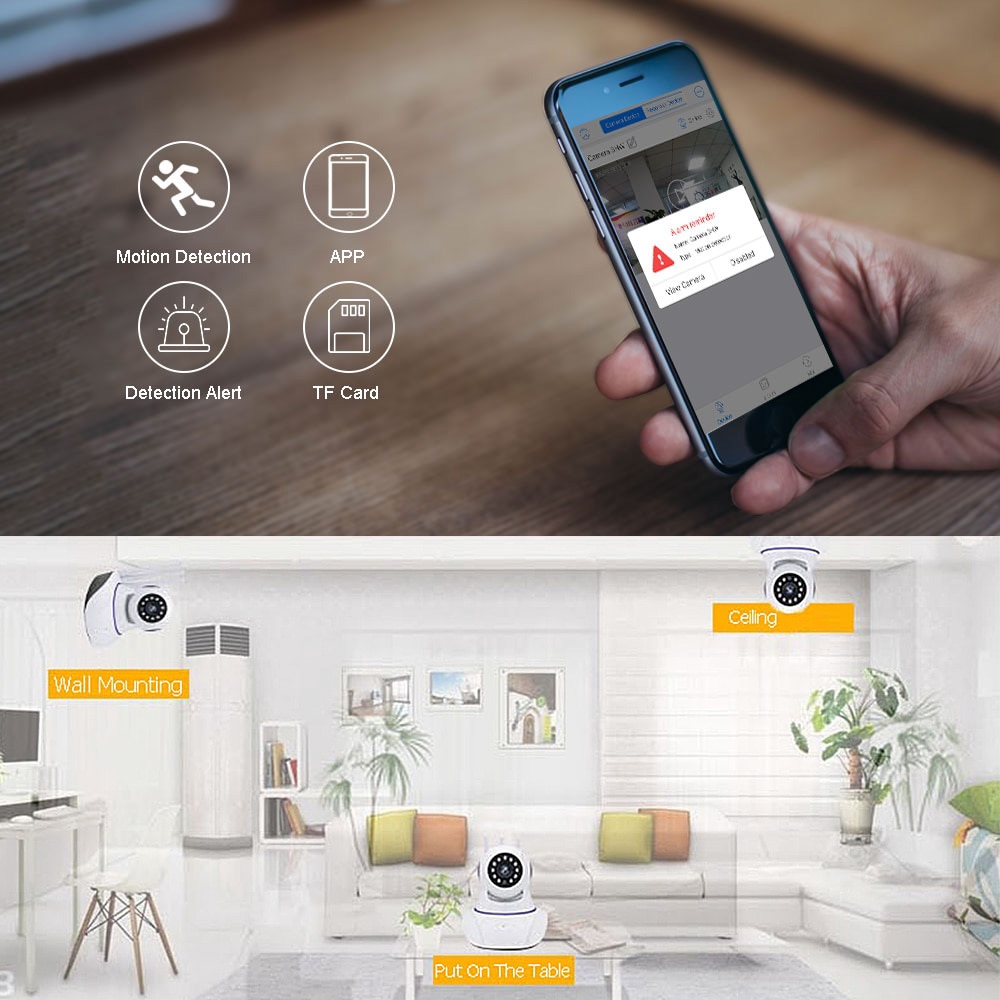 1080P Wireless WIFI IP Camera Home Indoor Security Monitor Smart ...