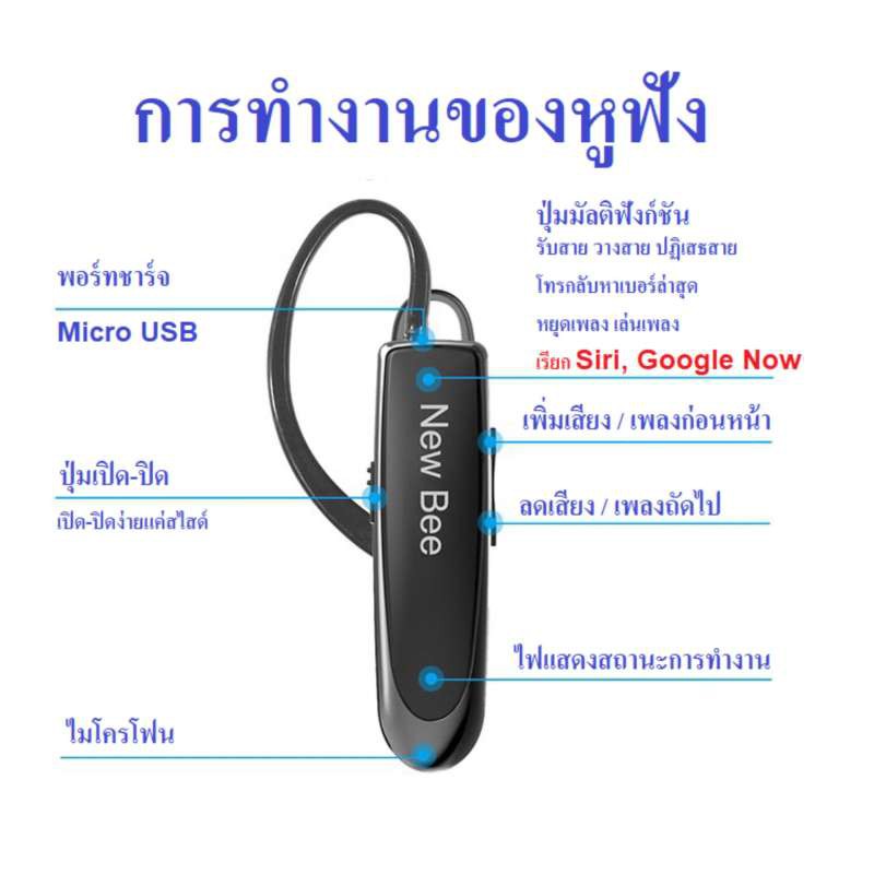 รุ่นใหม่! New Bee รุ่น LC-B51 Pro หูฟังบลูทูธ 5.0 กันน้ำ แบตอึด ใช้ได้ ...