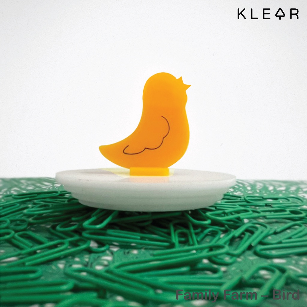 KLEAR Family Farm-bird clip holder ที่เก็บคลิปหนีบกระดาษ ติดแม่เหล็ก ใช้ทับกระดาษได้ ที่ทับ ...