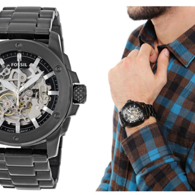Fossil ME3080 Modern Machine Automatic Skeleton Dial Men's Watch ...
