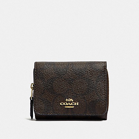 พร้อมส่ง แท้ New Coach กระเป๋าสตางค์ ใบสั้น SMALL TRIFOLD WALLET IN ...