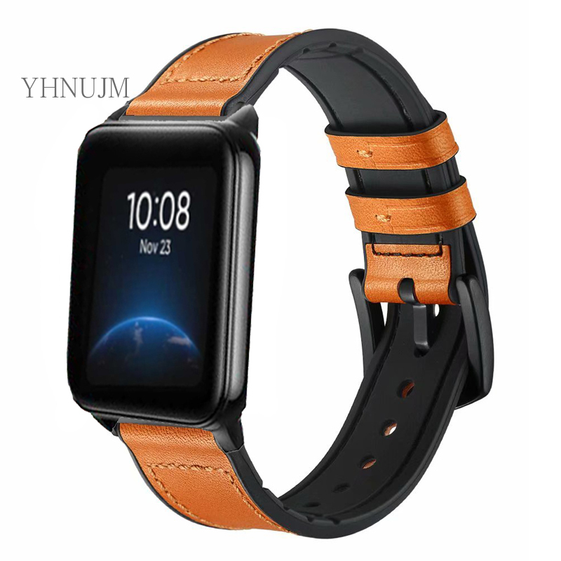 Realme watch 2 strap Silicone+ leather band Smart WatchBand Real me 2 ...