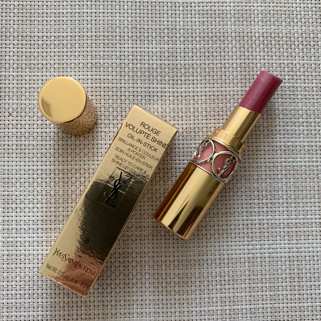YSL Rouge Volupte Shine Oil in Stick no.8 Pink in confidence ...