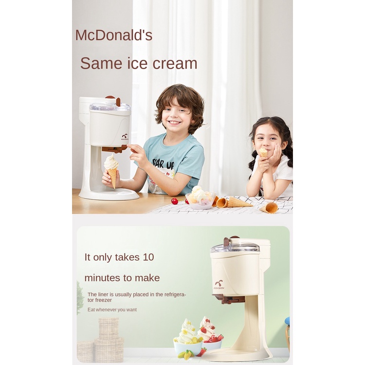 เครื่องทำน้ำแข็งHome ice cream machine children fruit cone machine full ...