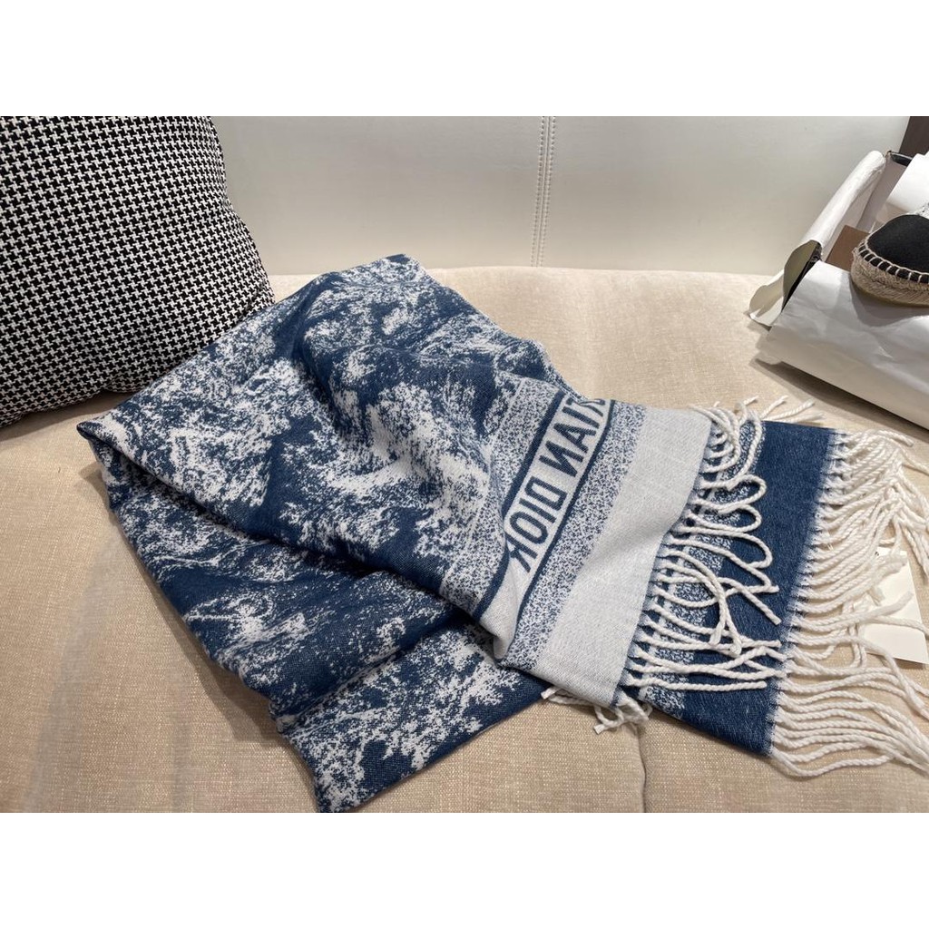 HOT 2021 Bag Blue Tiger Scarf Cashmere Fabric Hand Feel Soft And ...