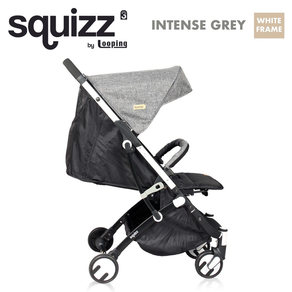 รถเข็นเด็ก Looping รุ่น Squizz 3 สี Intense Grey โครงสีขาว ...