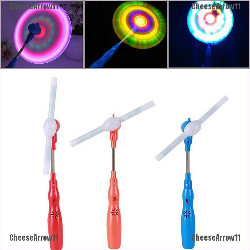 CheeseArrow Flashing Light Up LED Rainbow Spinning Windmill Glows Toy For Present Gift Party ...