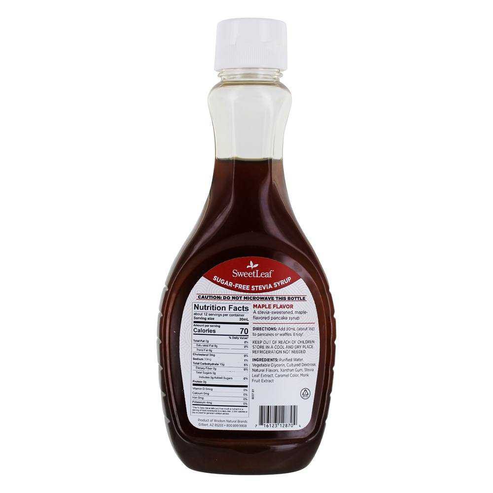 พร้อมส่ง เมเปิ้ลไซรัปหญ้าหวาน Maple Syrup Stevia ยี่ห้อ SweetLeaf 12oz ...