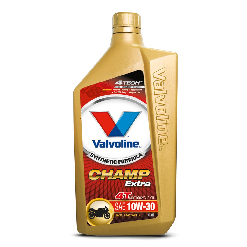 Valvoline Champ Extra 4T 10W-30 น้ำมันเครื่องจักรยานยนต์สูตรสังเคราะห์ ...