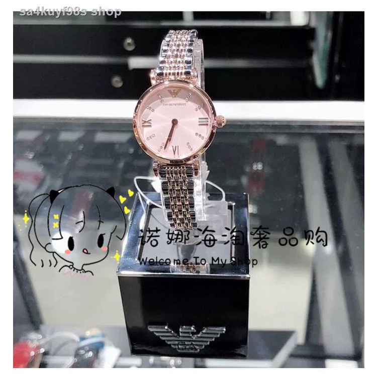 ดู♨ Armani/Armani นาฬิกา หญิง gypsophila rose gold diamond กันน้ำ ...