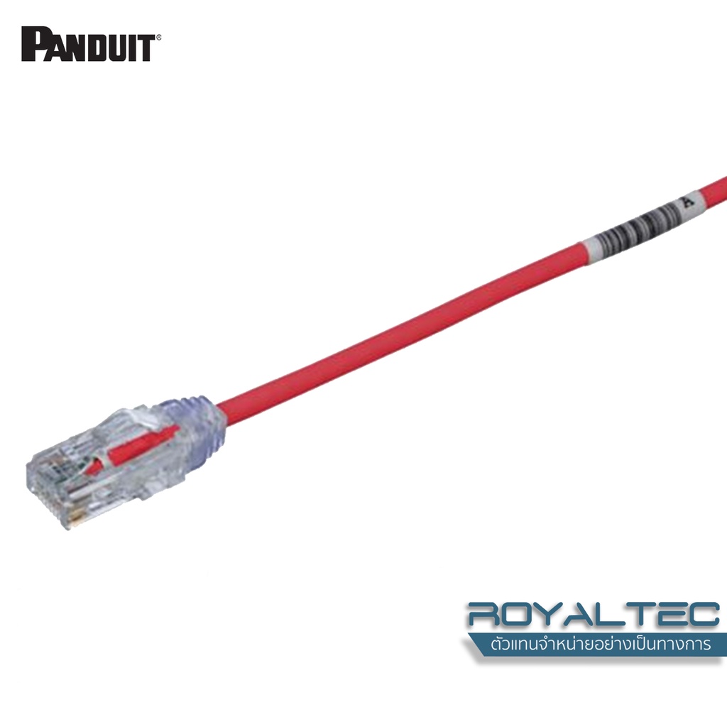 Panduit CAT6 28AWG Small Patch cord สายแลนเส้นเล็ก สีแดง-Red - royaltec ...