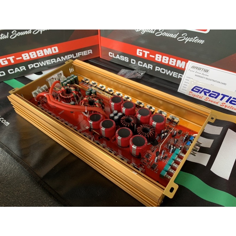 โครตแรง งานแบรนด์GRATIA GT-888MO 4500w ขับดอกซับวูฟเฟอร์ได้ถึง 10-15 นิ้วแม่เหล็ก 220 3ชั้น งาน ...