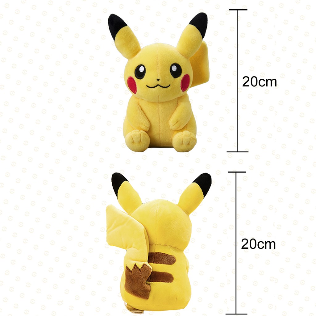ของเล่นตุ๊กตา 20CM High Quality Pokemon Cute Pikachu Plush Dolls Anime ...