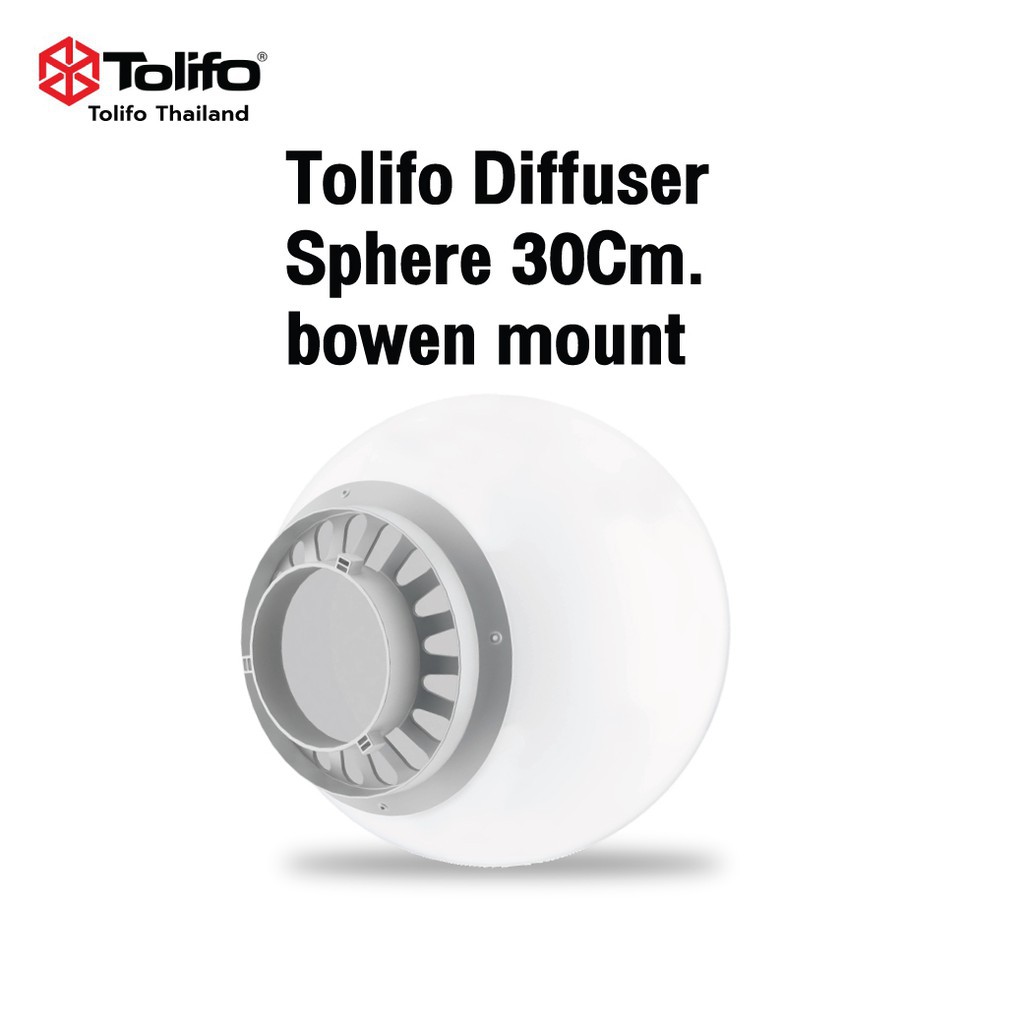 Tolifo Diffuser Sphere 30CM Bowen Mount Softbox สะท้อนแสงสำหรับสตูดิโอ ...