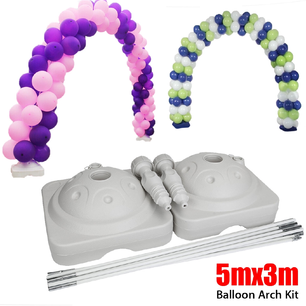 5x3M Balloon Arch Standing Set Christmas Wedding Party Water Base ...