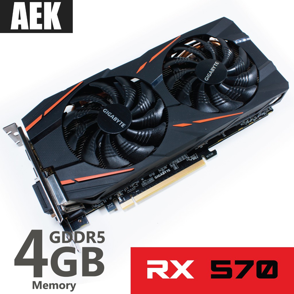 GIGABYTE RX 570 Gaming 4G GDDR5 การ์ดจอ กราฟฟิคการ์ด vga video ...