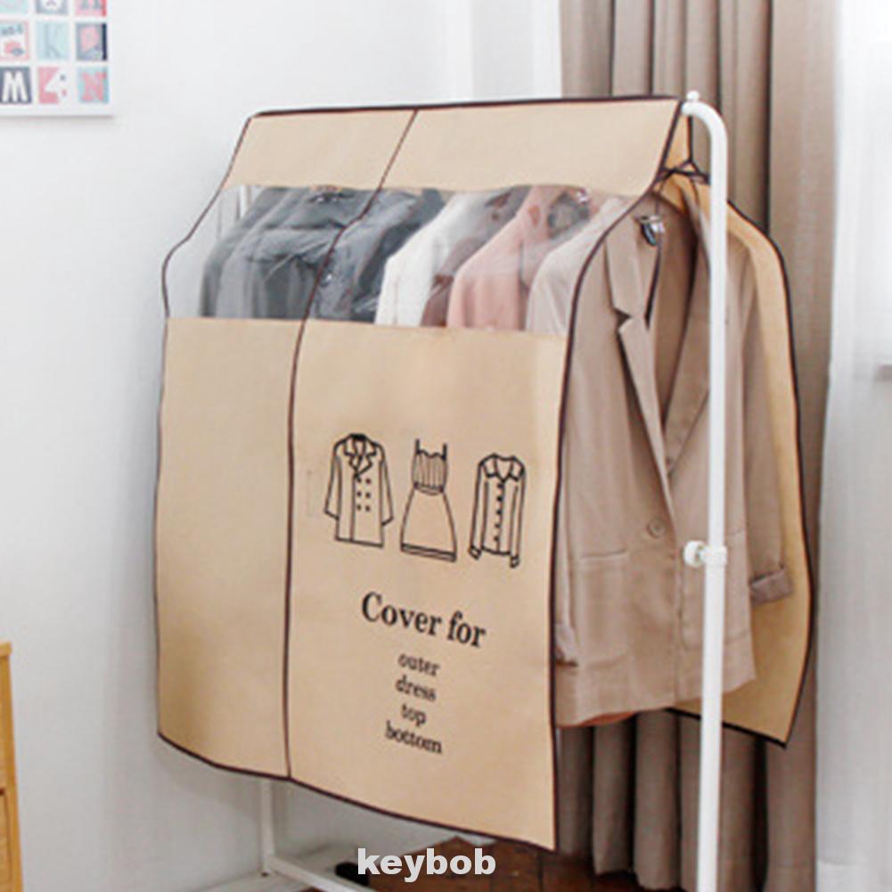 Closet Organizer Non-woven Protector Suit Transparent Clothes Dust ...