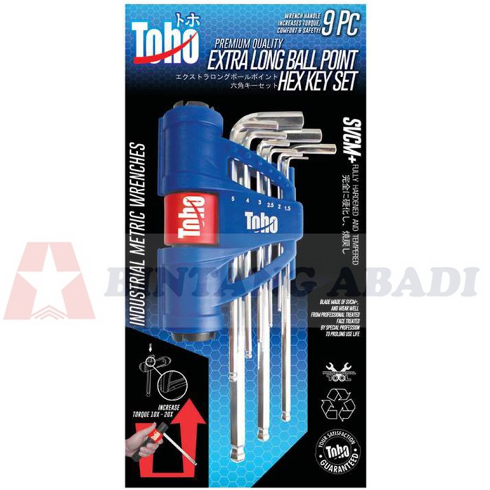 Ba - Toho Key L ชุดกุญแจหกเหลี่ยม 9 ชิ้น (1.5-10 มม.) ด้ามจับยาว PVC | Shopee Thailand