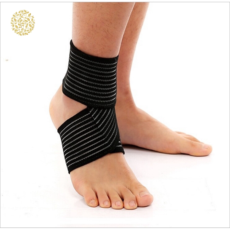 Elastic Ankle Support Foot Compression Wrap Bandage Brace with Velcro ...