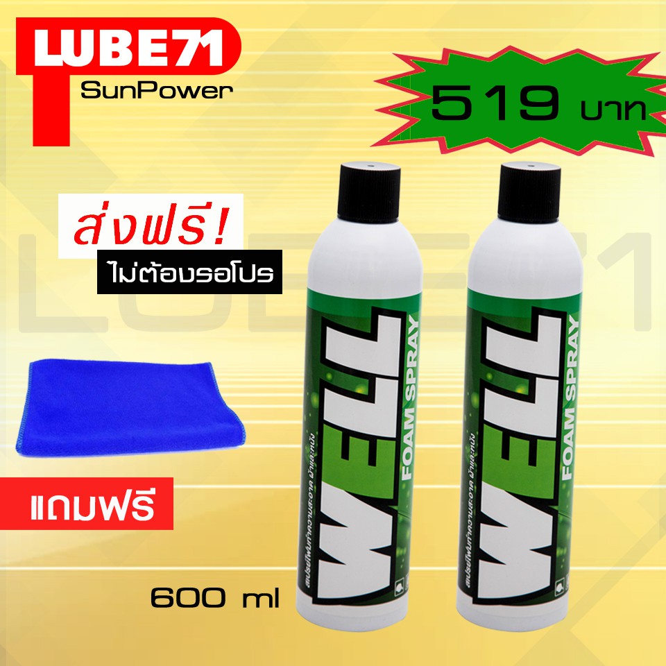 LUBE71 WELL FOAM SPRAY SetTwin สเปรย์ทำความสะอาดสารพัดประโยชน์ ขนาด 600 ...
