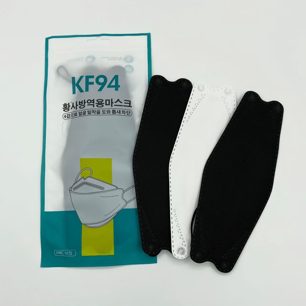 แมส แมสเกาหลี KF94 หน้ากากอนามัย ทรงเกาหลี แมสสีดำ แมสสีขาว กันฝุ่น กัน ...