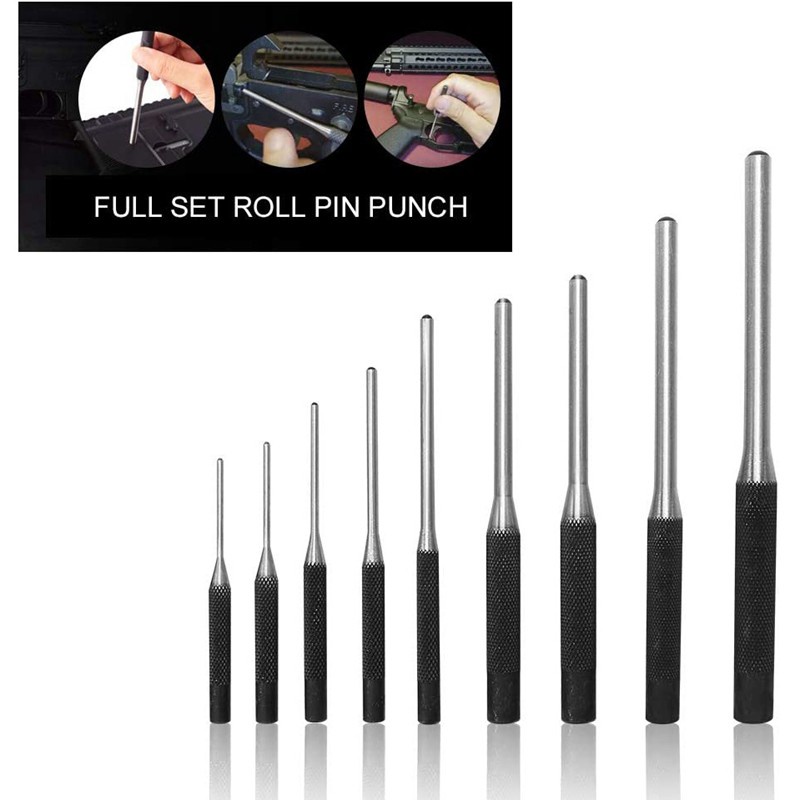 Roll Pin Punch Set with Storage Pouch, 10Pcs Steel Removal Tool Kit ePul - twd11o9yj7 - ThaiPick