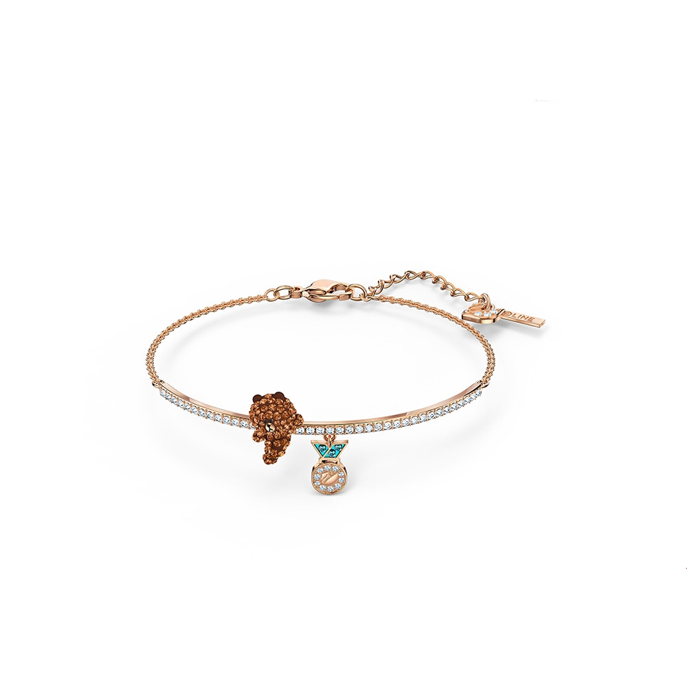 Swarovskiสร้อยข้อมือ Swarovski Line Friends สีน้ําตาลสําหรับผู้หญิง ...