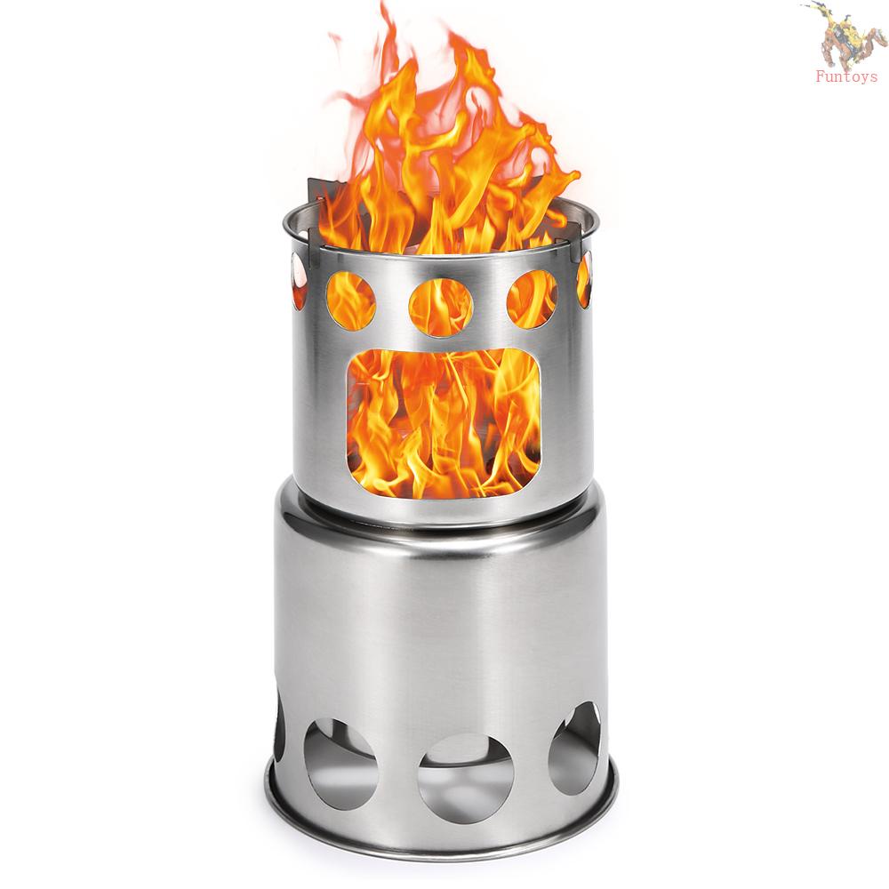 FUN.T Outdoor Portable Wood Stove Lightweight Folding Cooking Picnic ...