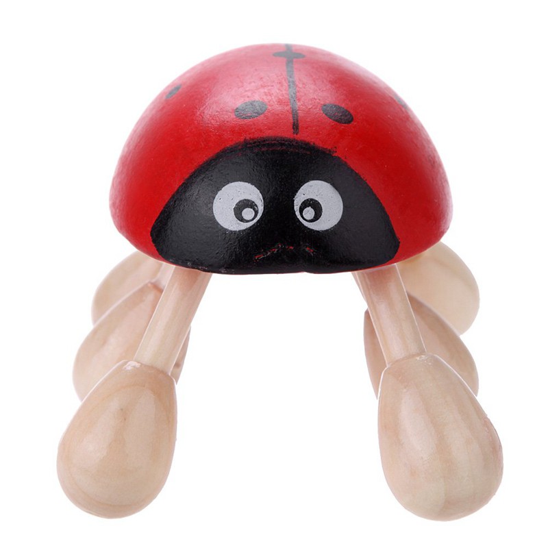 Ladybug Six Feet wooden Massager Massage head Beetle Red - sugarp.th ...