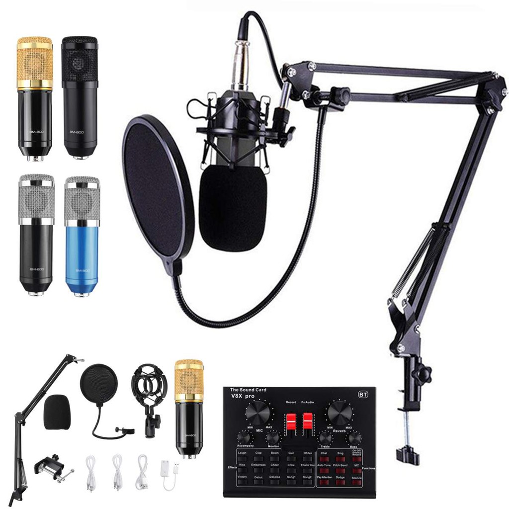 BBM 800 Karaoke Microphone BM800 Studio Condenser Mikrofon Mic bm-800 For KTV Radio Braodcasting ...